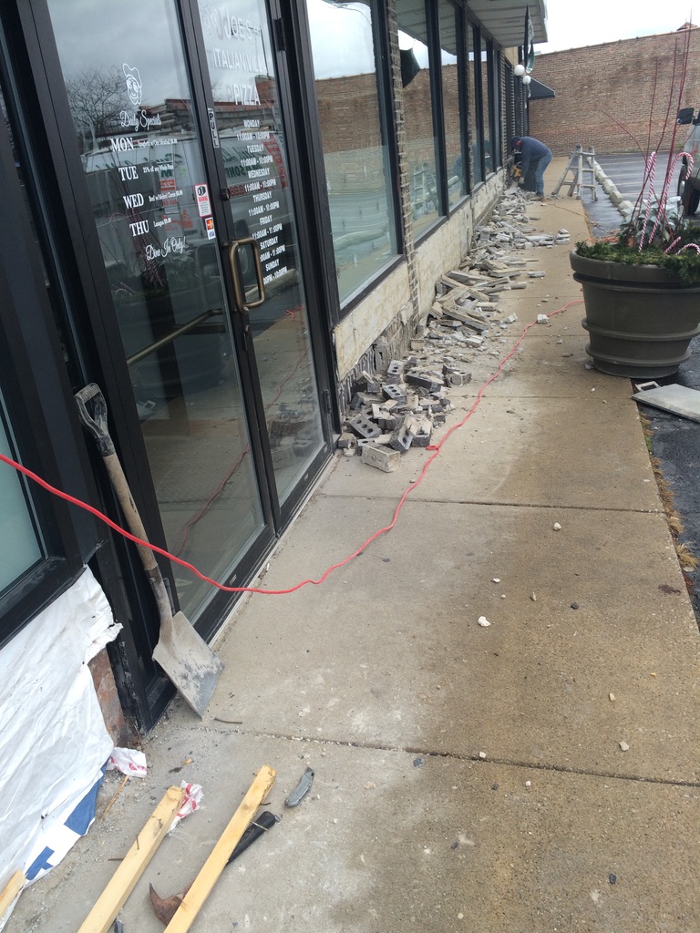 Commercial CMU Block Repair at a Retail | Emerald Masonry